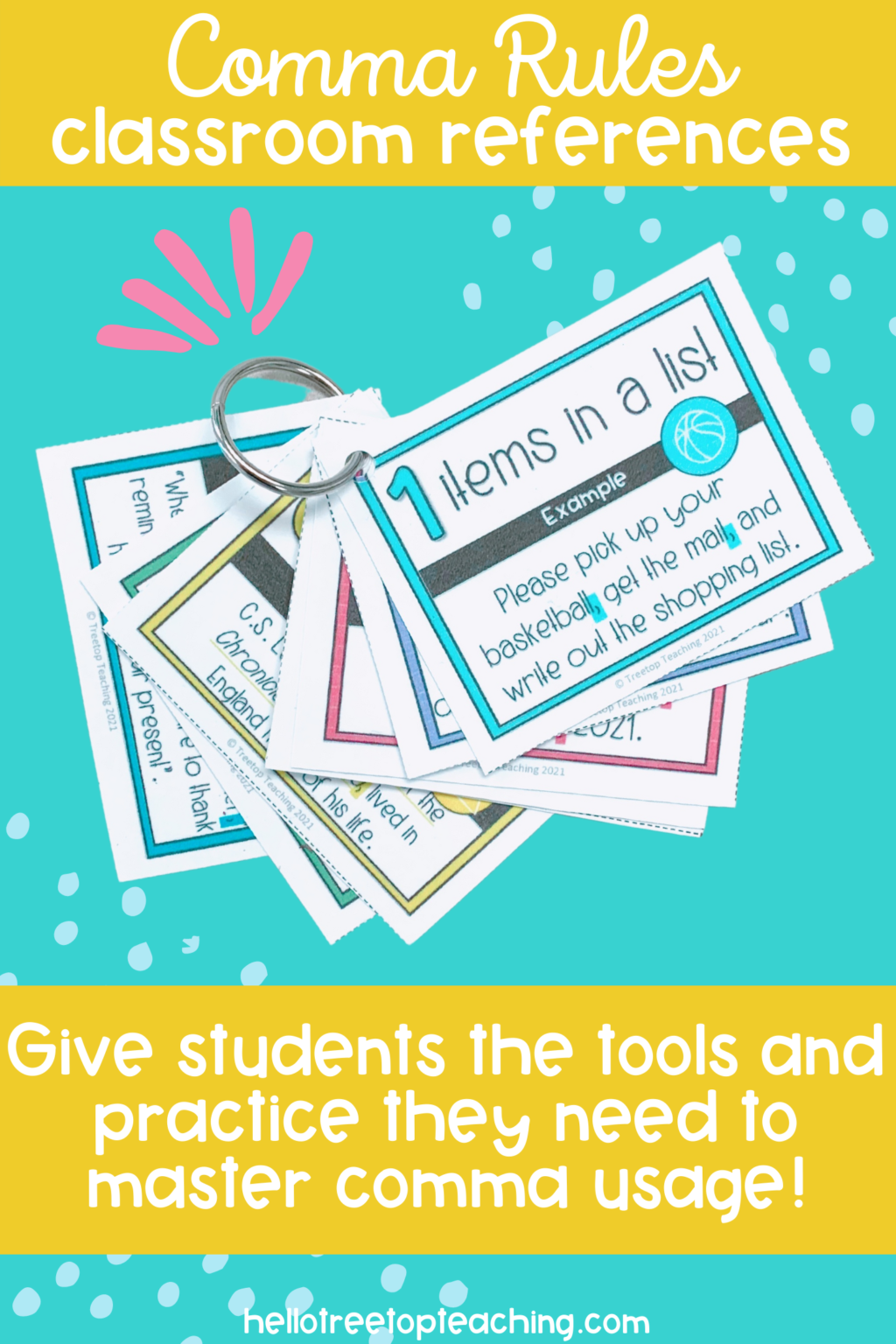 How to Simplify the Rules for Commas for Easy Student Mastery - Treetop ...